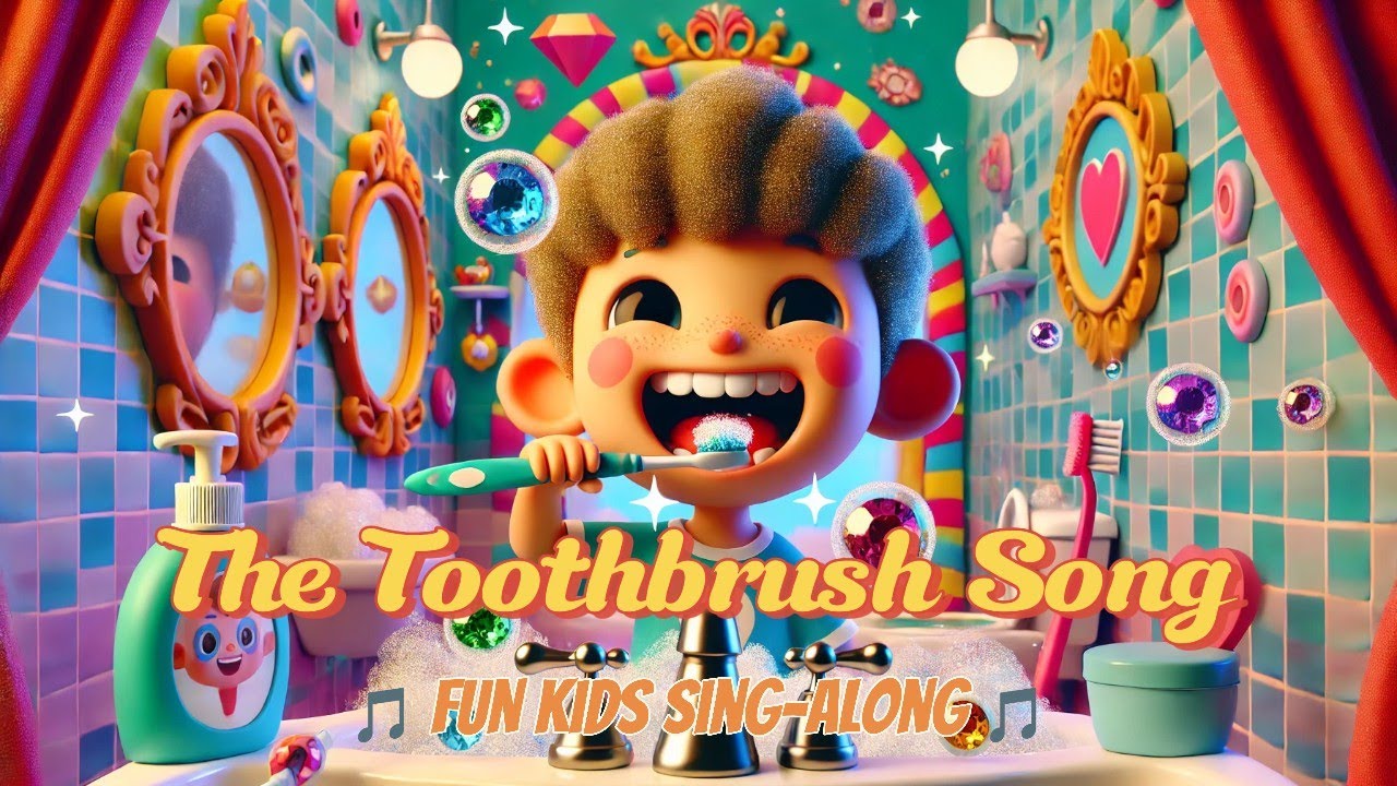 🦷The Toothbrush Song | Fun Kids Sing-Along | Brush for a Clean, Healthy ...