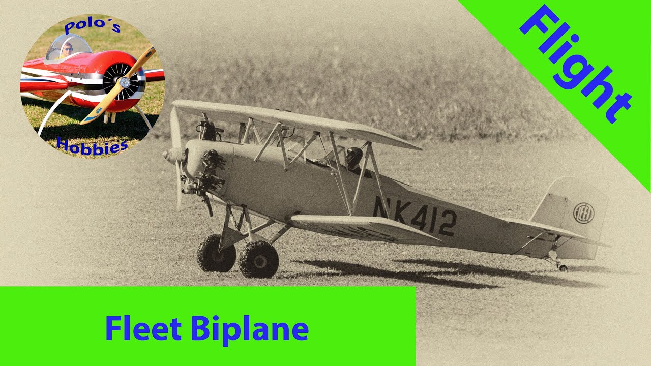 Biplano Fleet en Escala Gigante - Video de Vuelo - YouTube