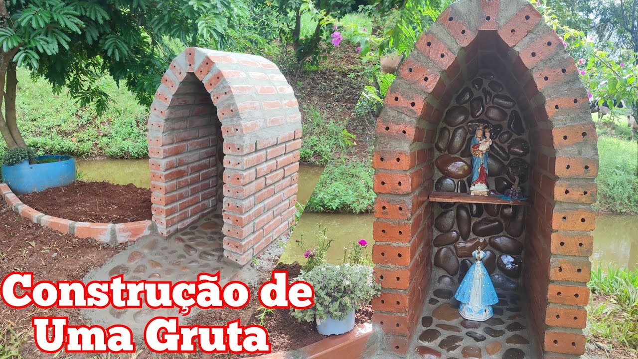 Construção de uma gruta " Nossa senhora do sagrado coração" - YouTube