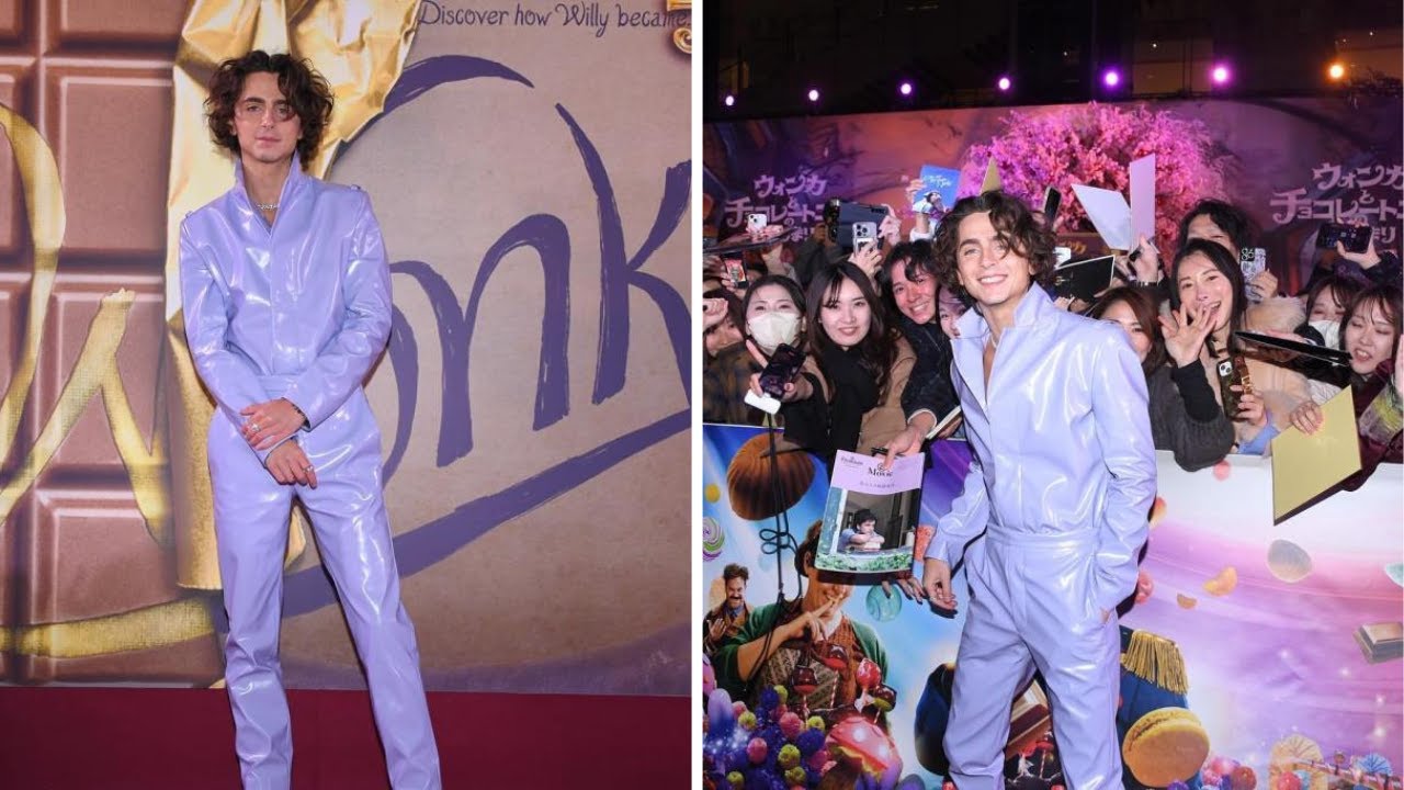 Timothée Chalamet's Tokyo Takeover: Lavender Leather Look Wows at ...