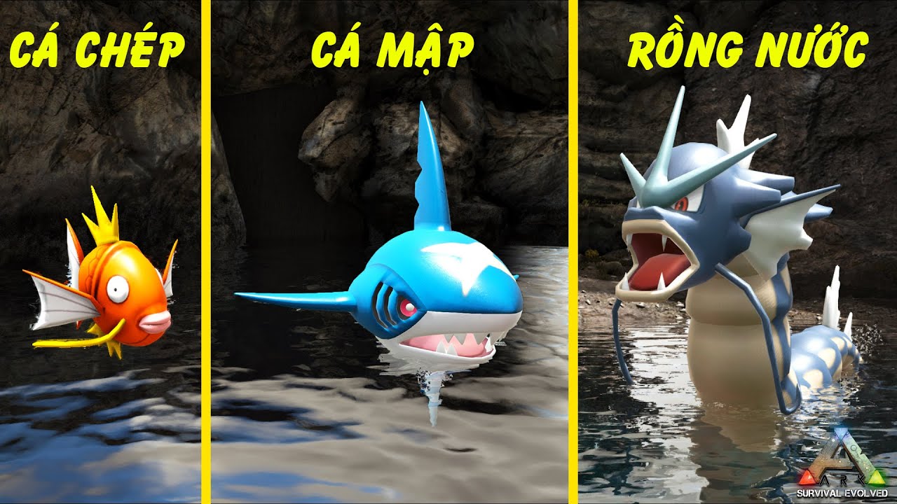 ARK - Pokemon Rồng nước tiến hóa trong chết chóc - Cá chép hóa rồng đầy ...