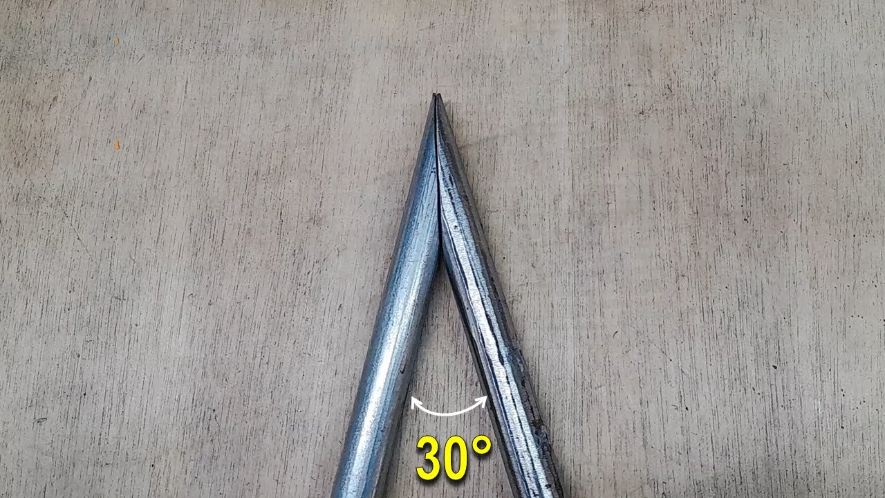 Cutting small pipe 30-degree angle - YouTube