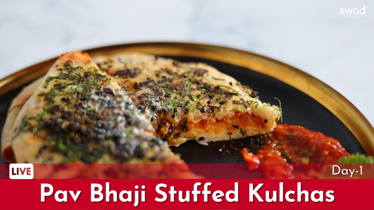 Pav Bhaji Kulcha Recipe | Soft Kulcha recipe on tawa with Special Chutney | Kulcha Workshop ...