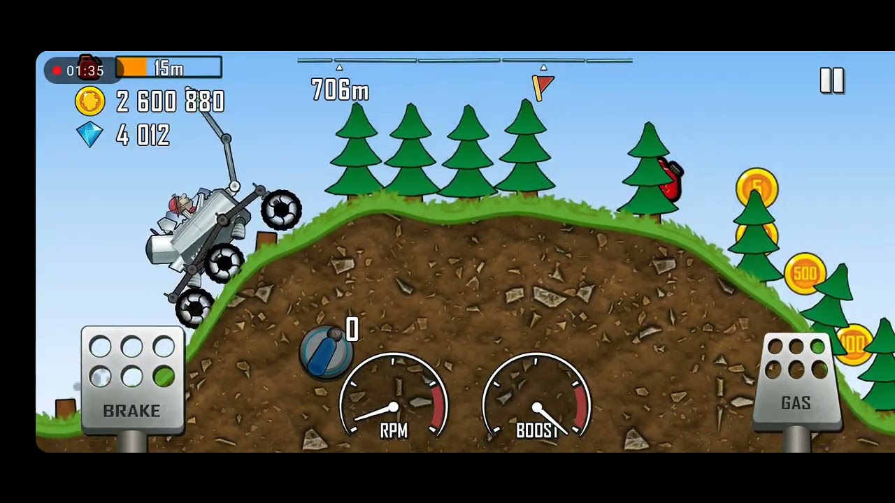 Moon Lander Is Driving on Big Mountain | Hill climb Race ️🎮 android Game For Kids | children ...