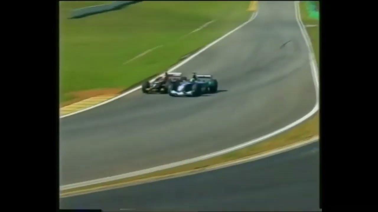 2002 F1 Brazilian GP - Felipe Massa collision with Mark Webber - YouTube