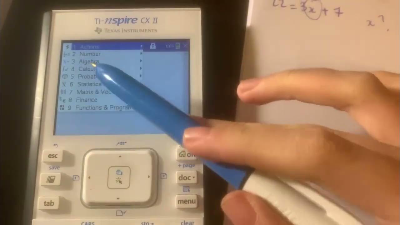 Solving equation using TI-nspire GDC in one minute - YouTube