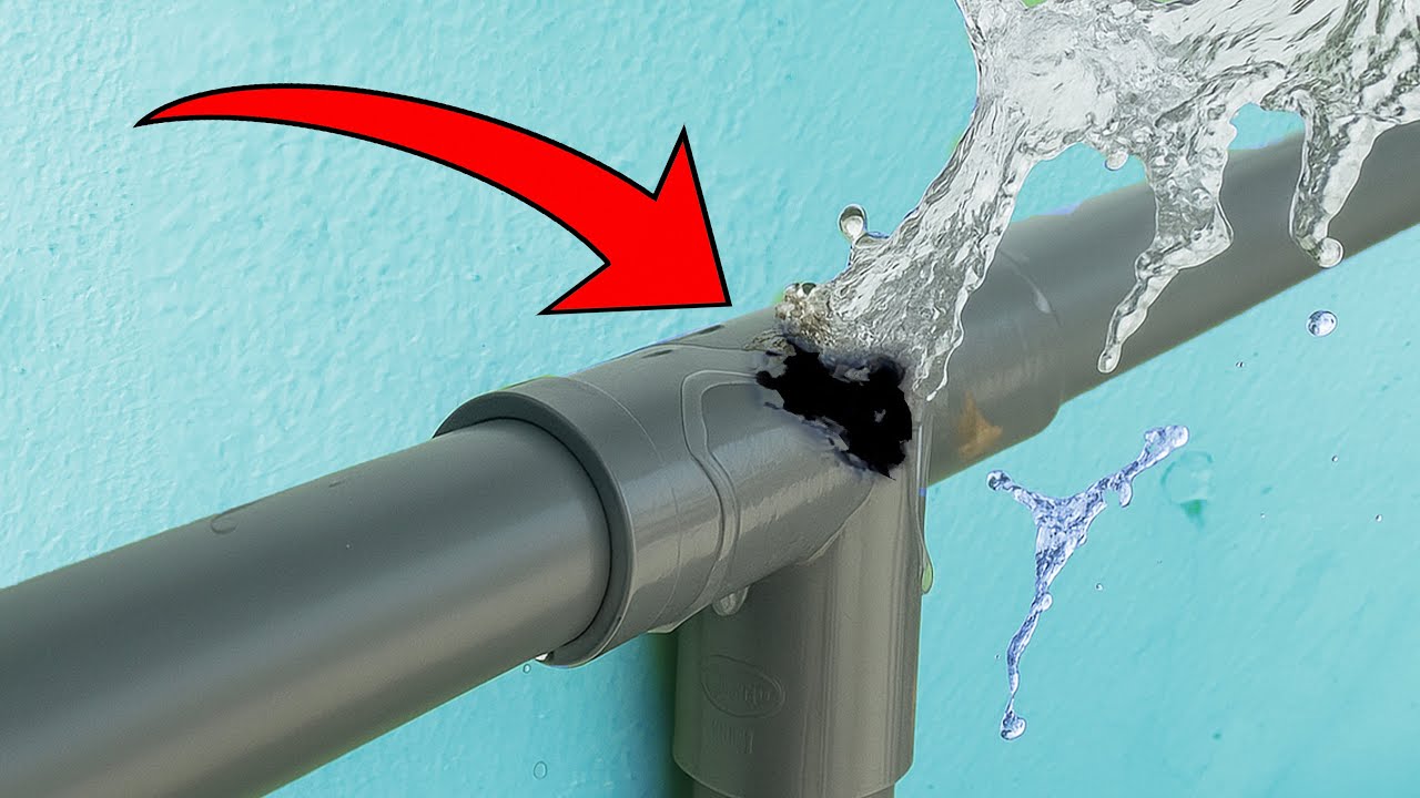 Plumbers Never Want You To Know This! Repair PVC Pipe Leak Without ...