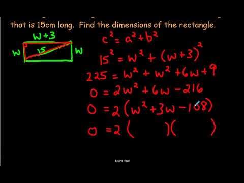 How to Find the Dimensions of a Rectangle using Quadratics and ...