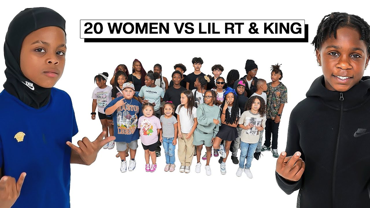 20 WOMEN VS 2 RAPPERS: LIL RT & KING - YouTube