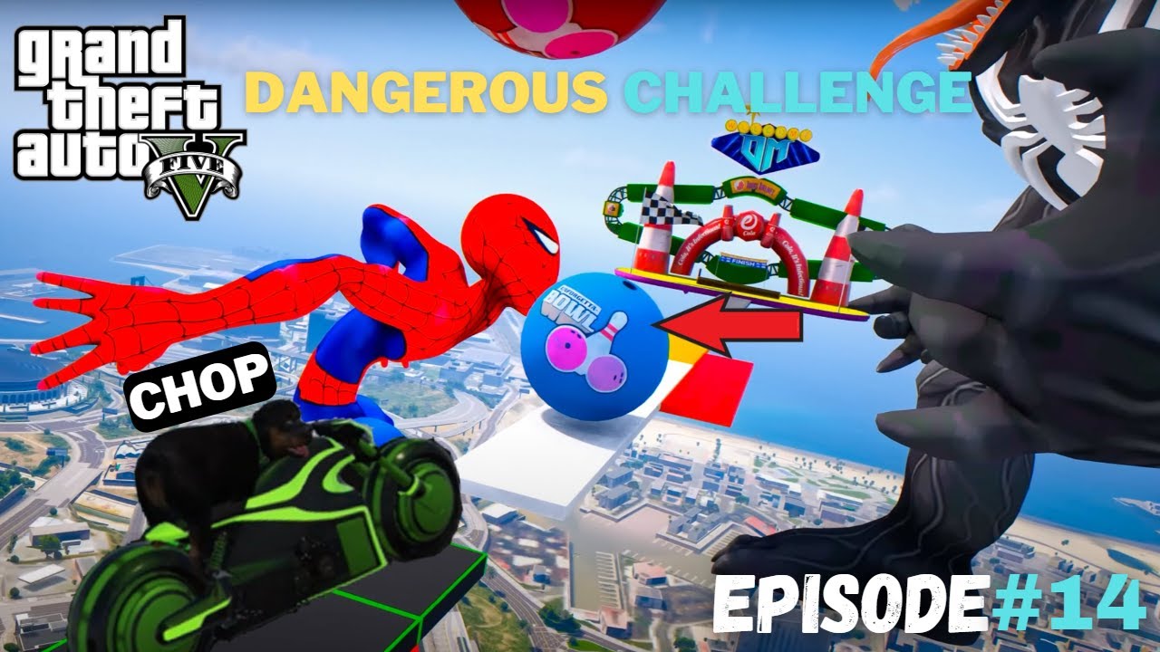 MOST DANGEROUS CHALLENGE WITH CHOP IN GTA 5 | NEW RAMP CHALLENGE | GTA ...