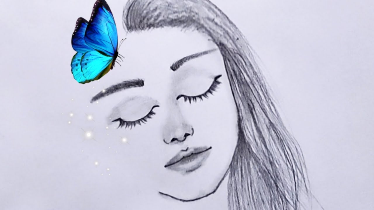 How to draw girl face // Girl drawing easy // Pencil drawing for ...