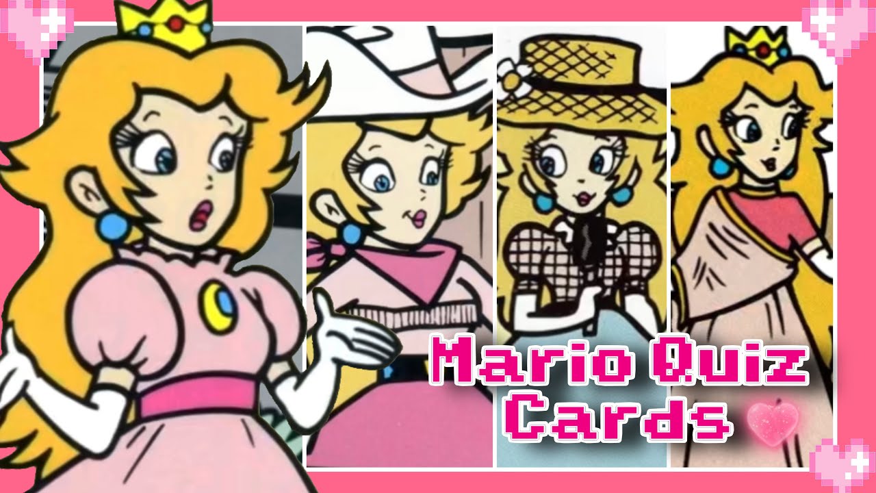 💗 Mario Quiz Cards - All Princess Peach Moments 💗 - YouTube