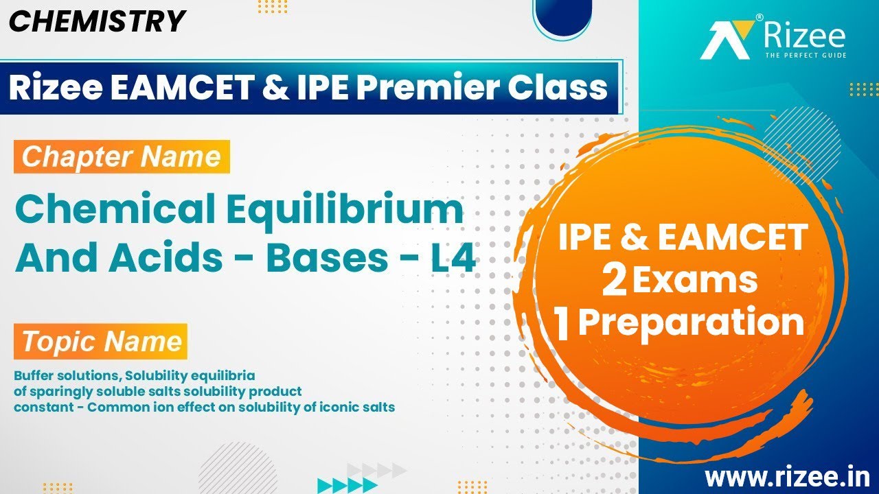 Chemical Equilibrium And Acids - Bases L4 | Buffer solutions, equilibria of..... | Chemistry-29 ...