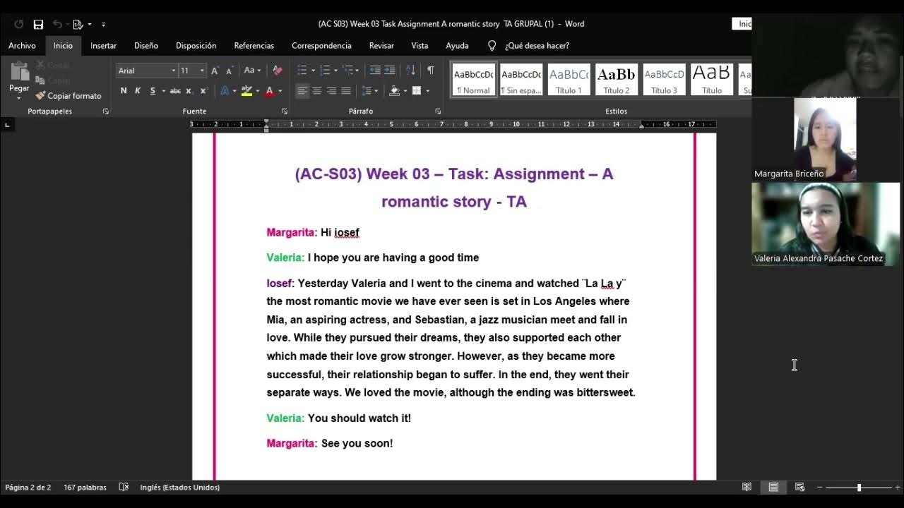 (AC-S03) Week 03 – Task: Assignment – A romantic story - TA - YouTube