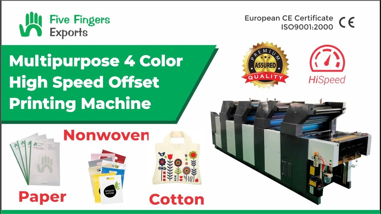 Multipurpose 4 Color Offset Printing Machines India | Cotton Paper ...