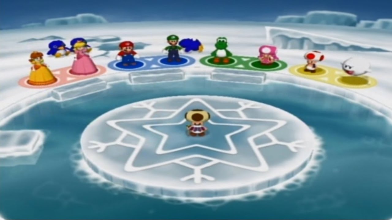 Mario Party 7 - Princess Daisy in 8-Player Ice Battle - YouTube