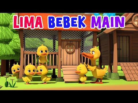 Lima Bebek Kecil Pergi Main 🦆🦆❤️ Lagu Anak Indonesia Terbaru