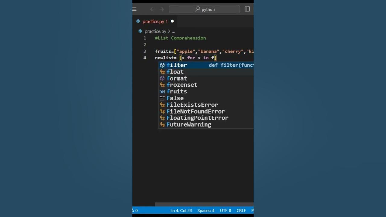 List Comprehensions Python Pythonprogramming Coding Programming Code Pythoncoding Youtube