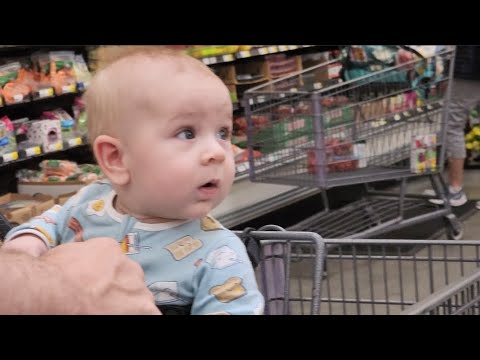 6 Month Old Baby Trip to Winco Grocery Shopping with Daddy and Mommy ...