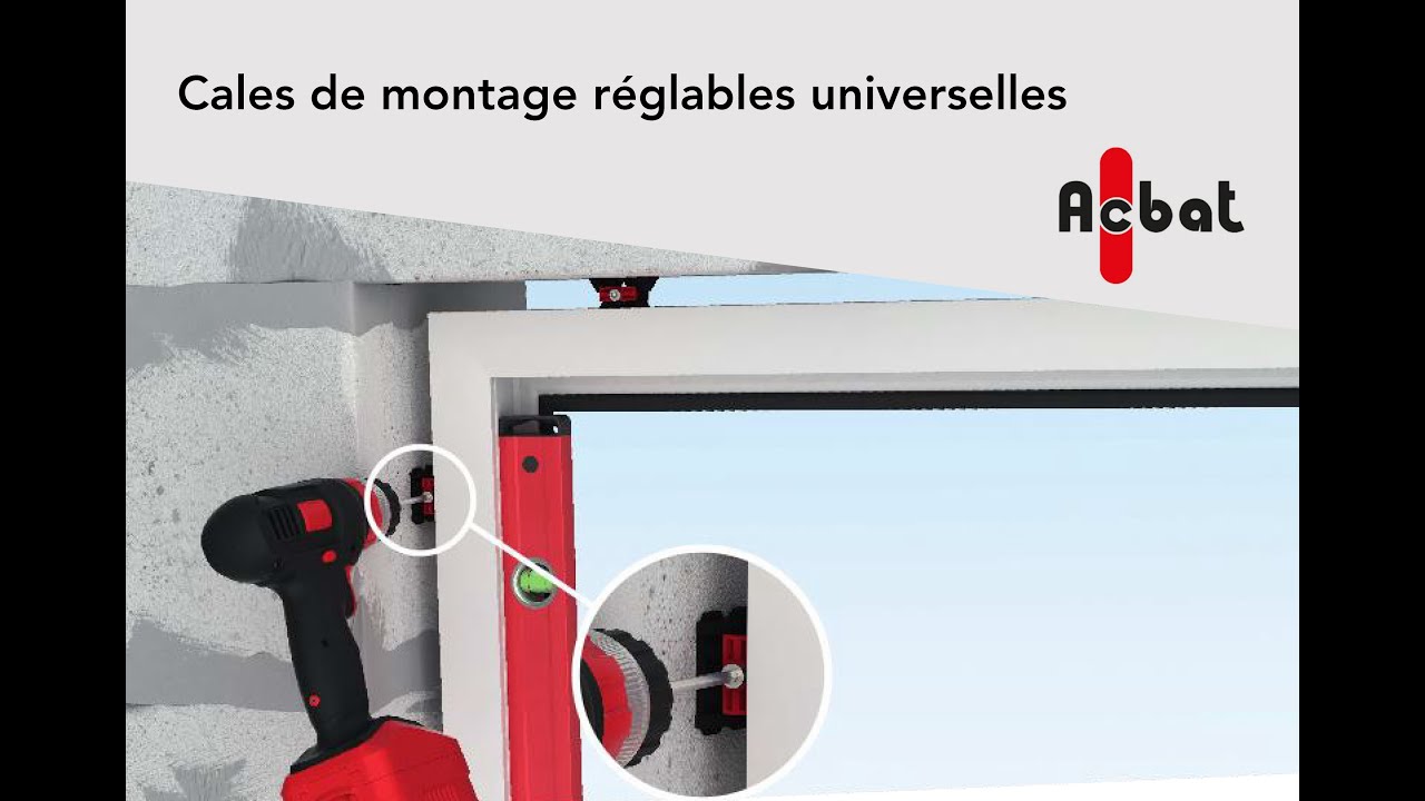 Cale de montage réglable pour menuiseries PVC - YouTube
