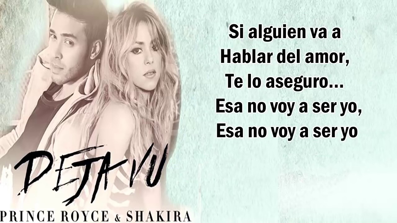 Prince Royce ft Shakira - Deja vú - Official Lyric video VEVO - YouTube