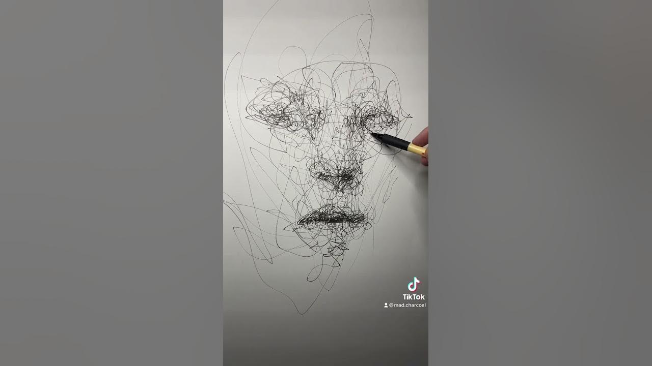 Scribble portrait sketch tutorial - YouTube