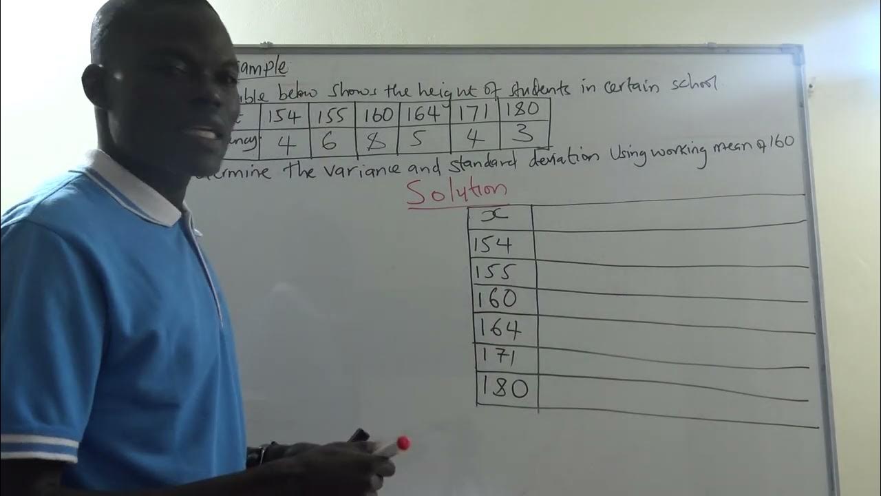 Calculating standard deviation using assumed mean - YouTube