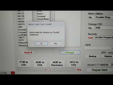 Motorola unlock code RDPowerPlus - YouTube