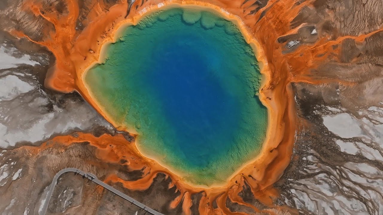 Yellowstone Nationalpark, Aerial Views of this unique Place #4k #usa ...