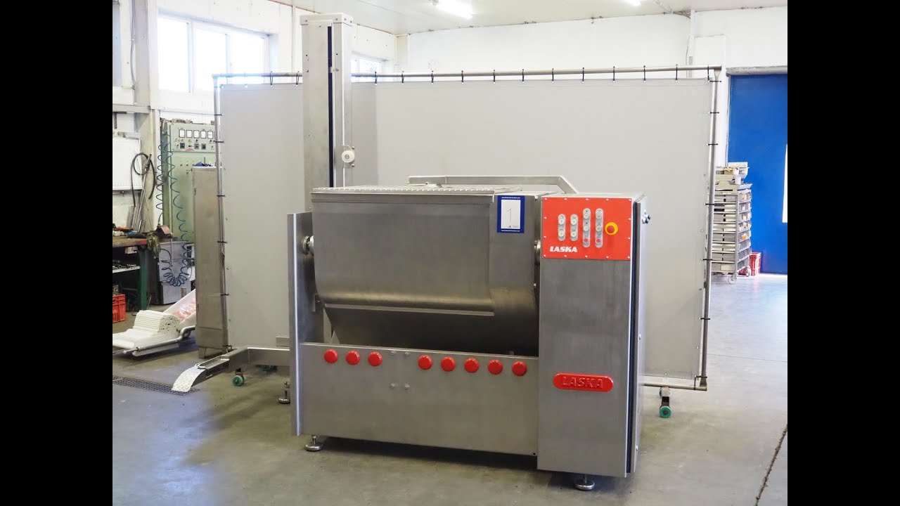 1239-1: Laska double shaft Z-arm mixer with lifter for 200 litres meat ...