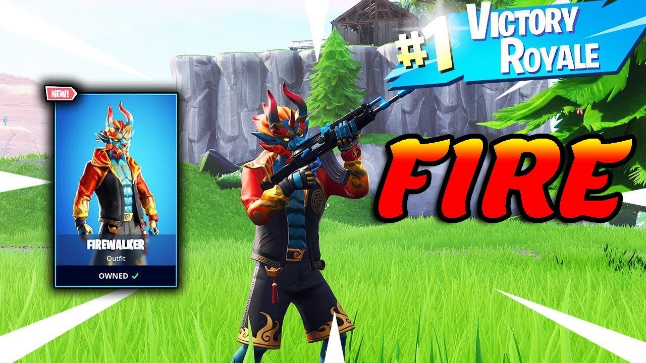 FORTNITE: !!FIREWALKER SKIN GAMEPLAY!! - YouTube