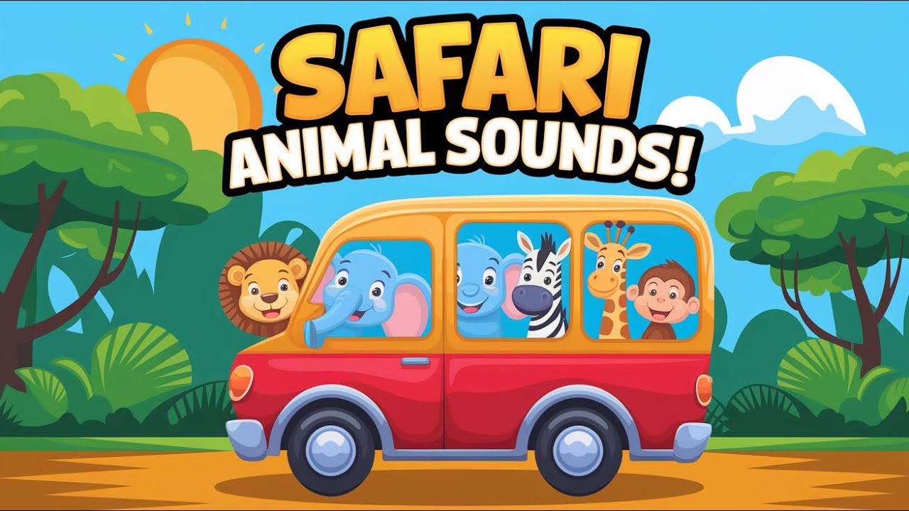 Safari Animal Sounds | Jungle Animals Car Song for Kids | Learn Animal ...