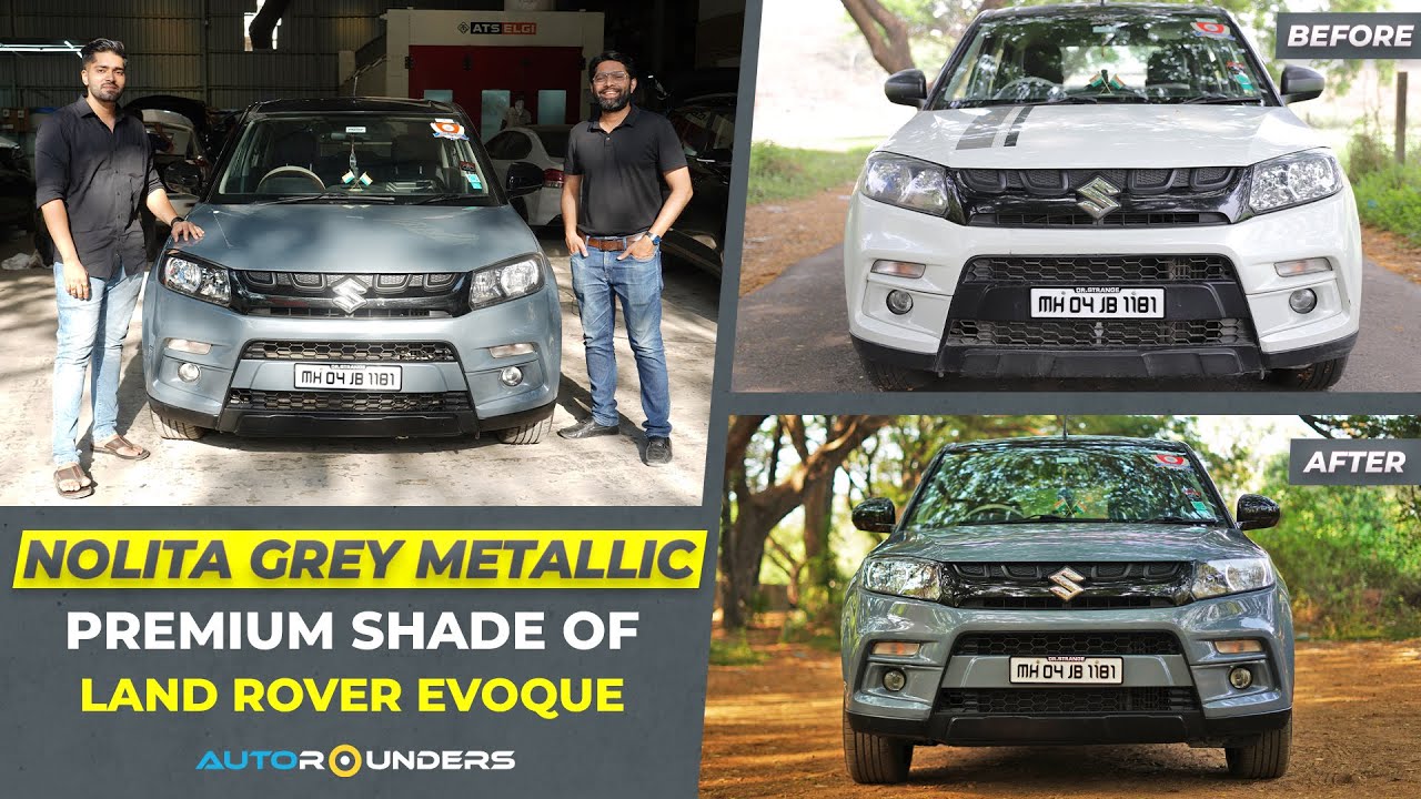 Maruti Brezza Painted In Premium Shade of Nolita Grey Metallic - YouTube