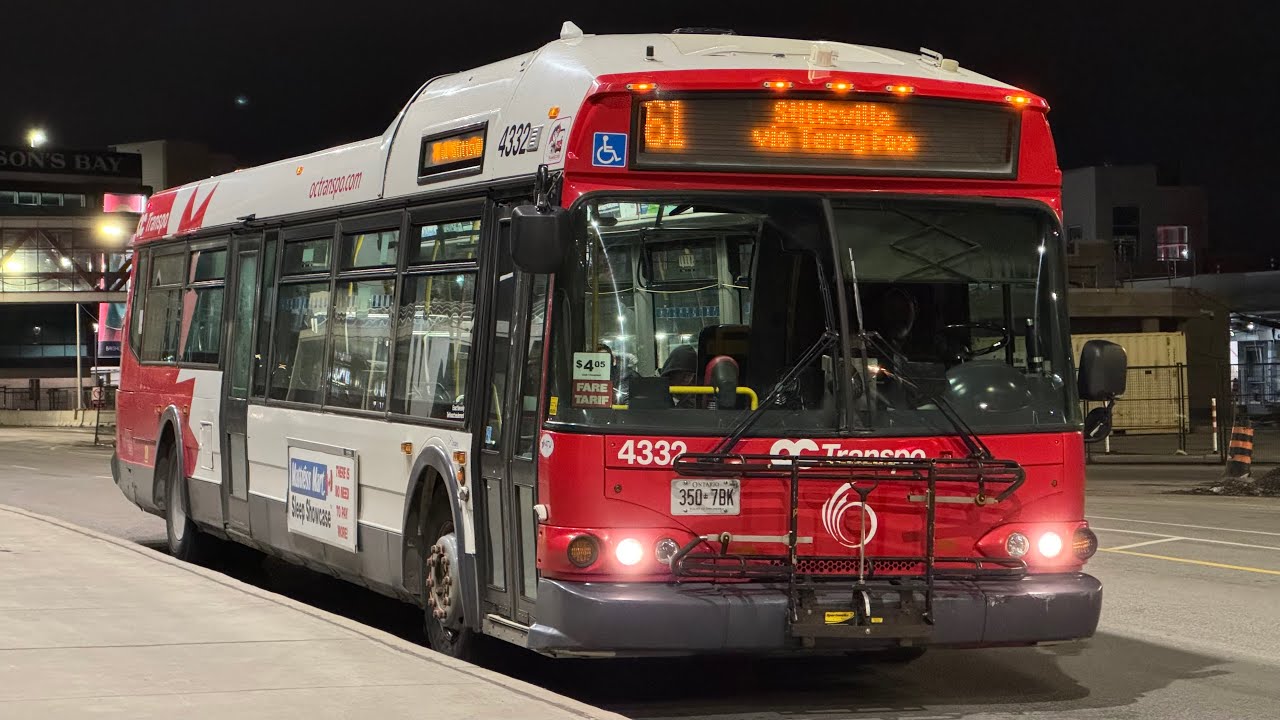 [4K] OC Transpo - Bayshore Departure (New Flyer D40i 4332) - YouTube