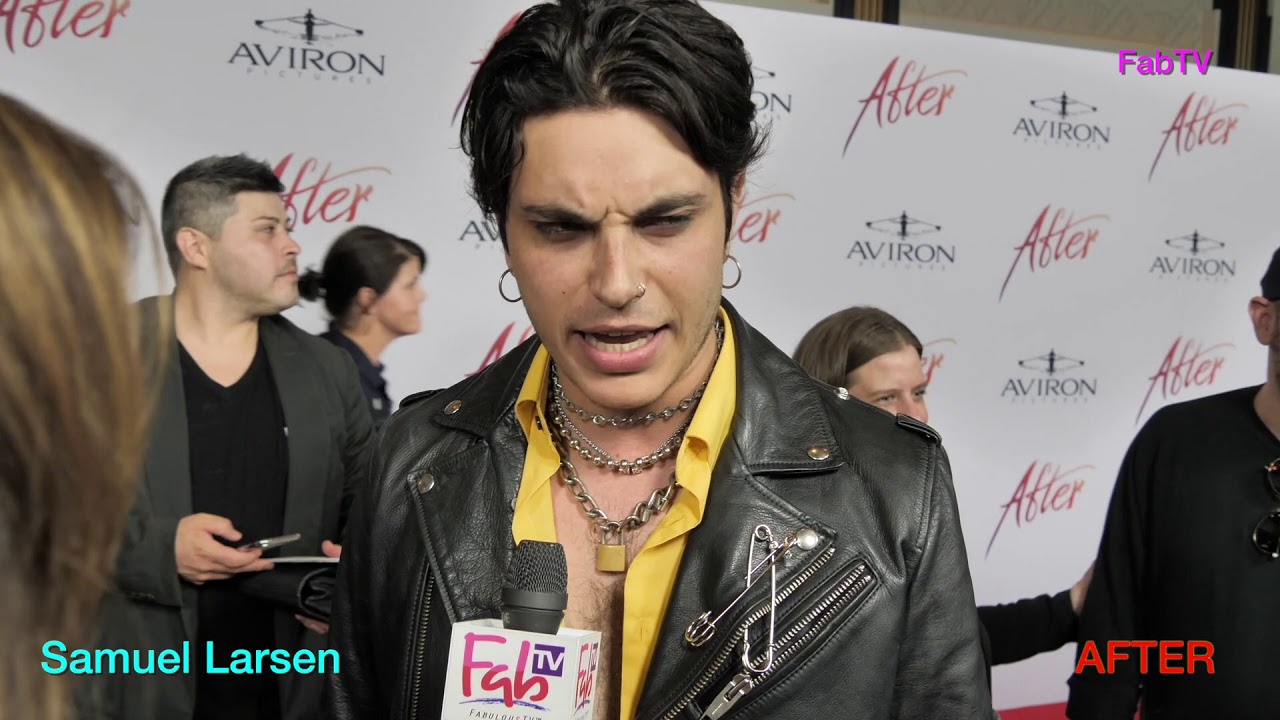 Actor Samuel Larsen at the AFTER premiere - YouTube