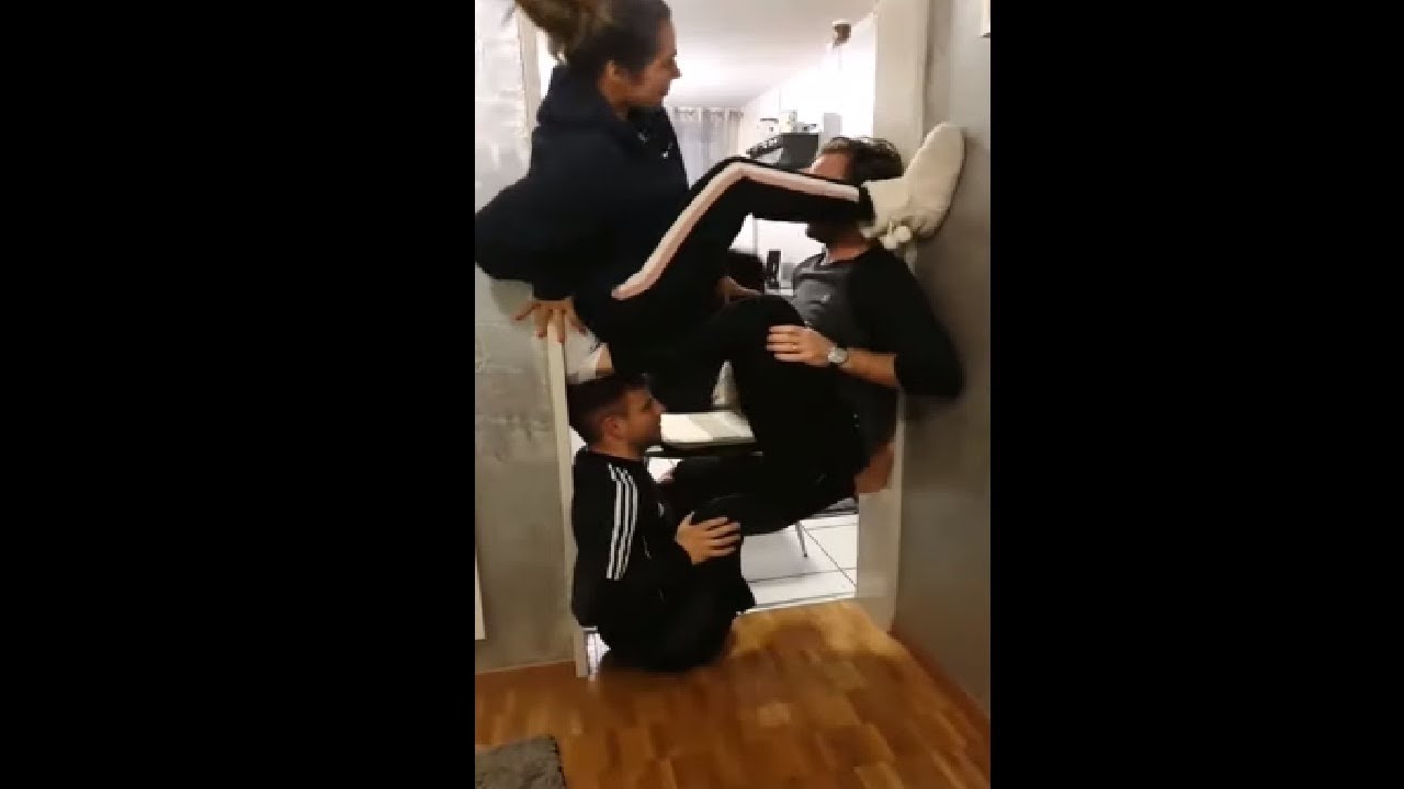 That Is The Coolest 4 People Doorway Stack - YouTube