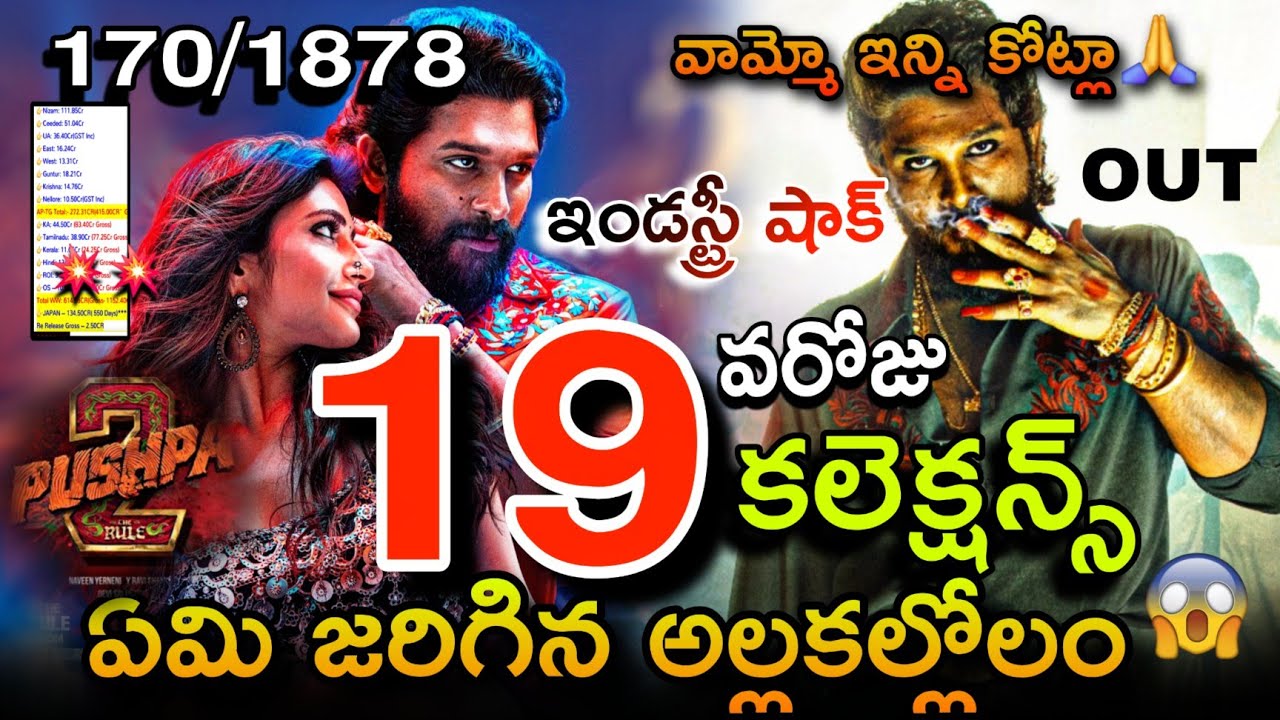 Allu Arjun Pushpa 2 19th Day Boxoffice Collection | Pushpa 2 Total ...