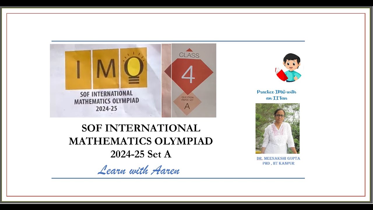 IMO 2024-25 Set - A | Class 4 | International Mathematics Olympiad ...