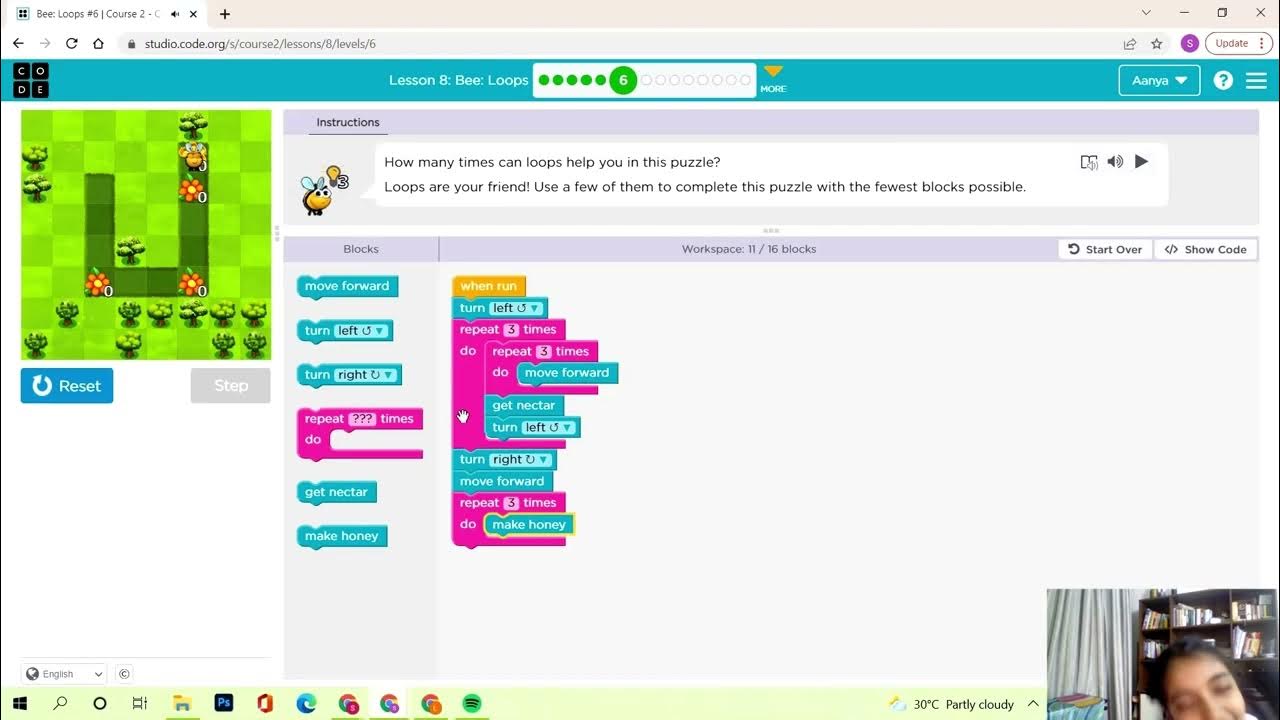 Learn to code using Blockly | Course 2- Lesson 8 - YouTube
