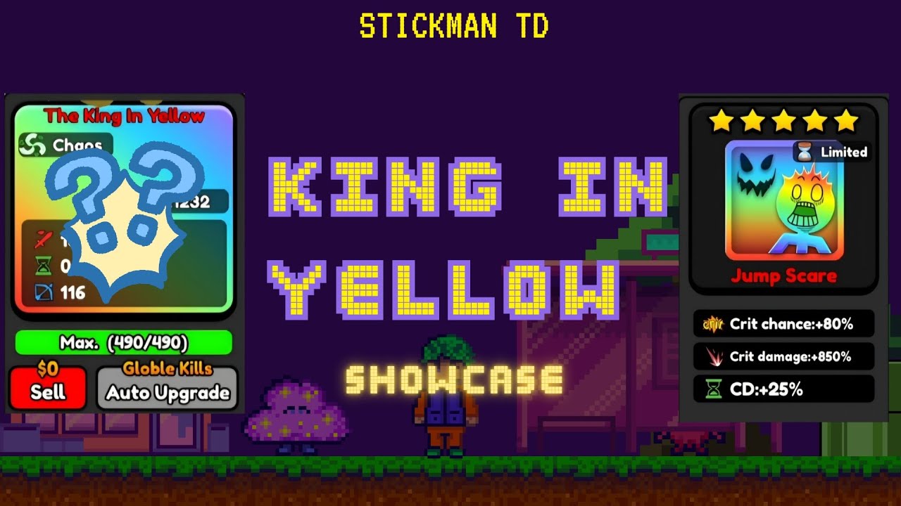 Stickman Tower Defense: King in Yellow Showcase (Stickman TD) - YouTube