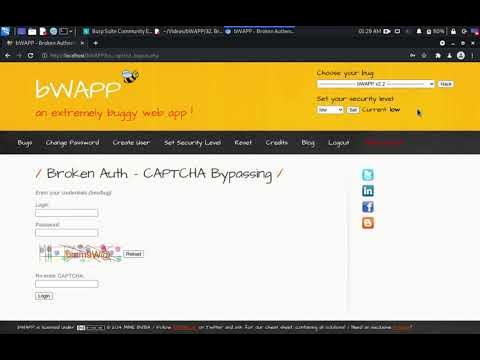 Broken Auth CAPTCHA Bypassing Low Security Level - YouTube
