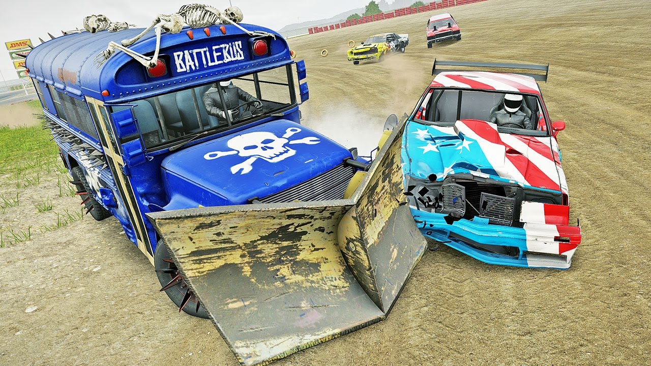 Taking The BATTLE BUS Into Wreckfest Multiplayer! Nonstop DESTRUCTION ...