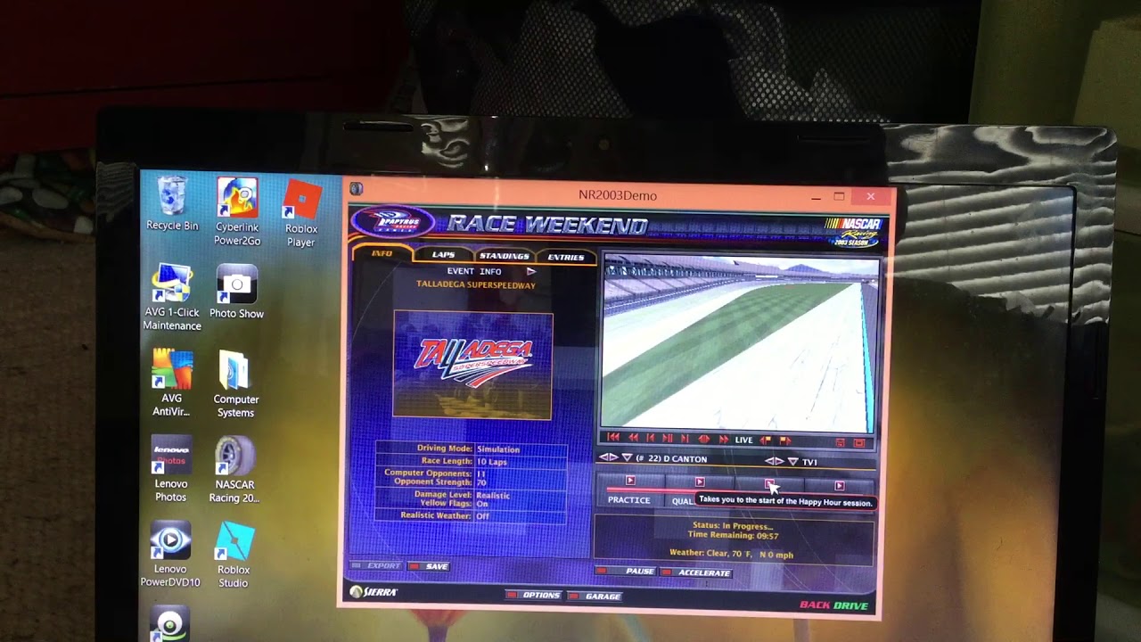 Nascar 2003 camera died - YouTube