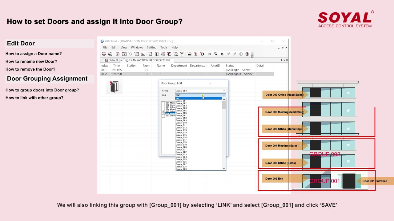 F03001-EN_【SOYAL】《701 Client FAQ》Door Group Configuration and Door Name ...