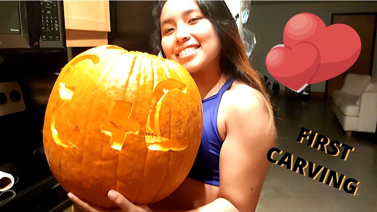 Carving Our First Pumpkin!! - YouTube