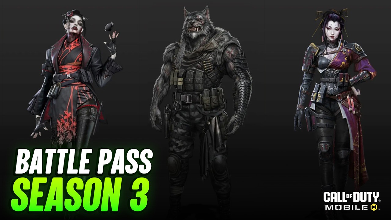 Season 3 Vampires vs Werewolf Battle Pass Characters CODM - COD Mobile ...