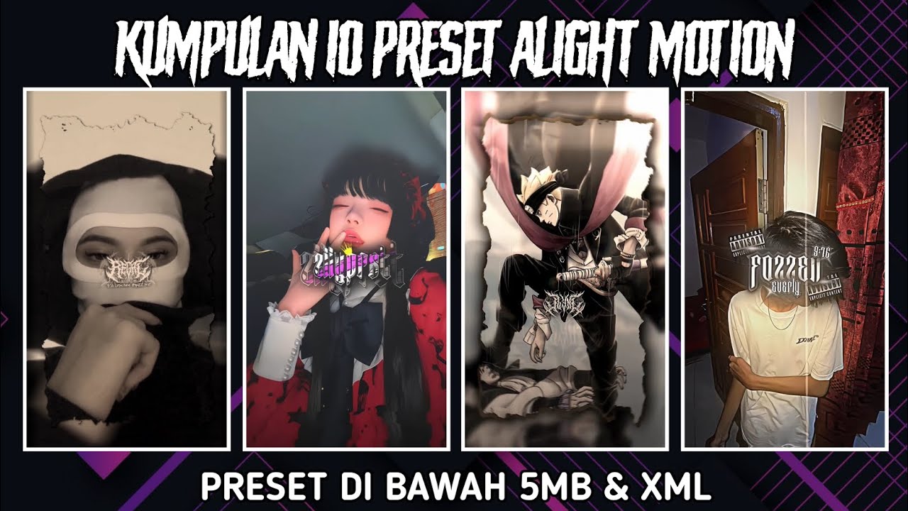 KUMPULAN 10 PRESET ALIGHT MOTION DI BAWAH 5MB & XML | PAKE FOTO | VIRAL TIKTOK - YouTube