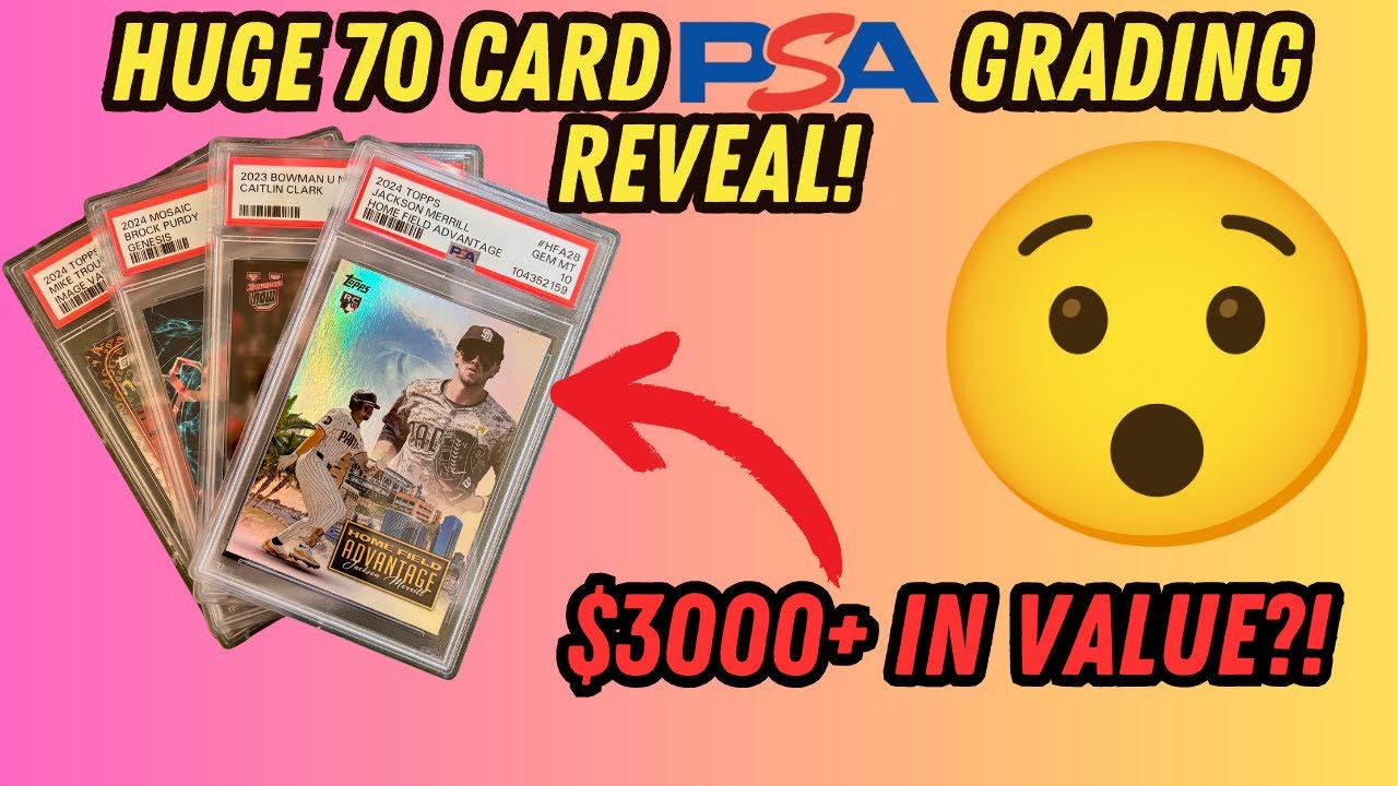 HUGE 70 CARD PSA SUBMISSION GRADE REVEAL! $3000+ in Potential Value? Was it worth it?! - YouTube