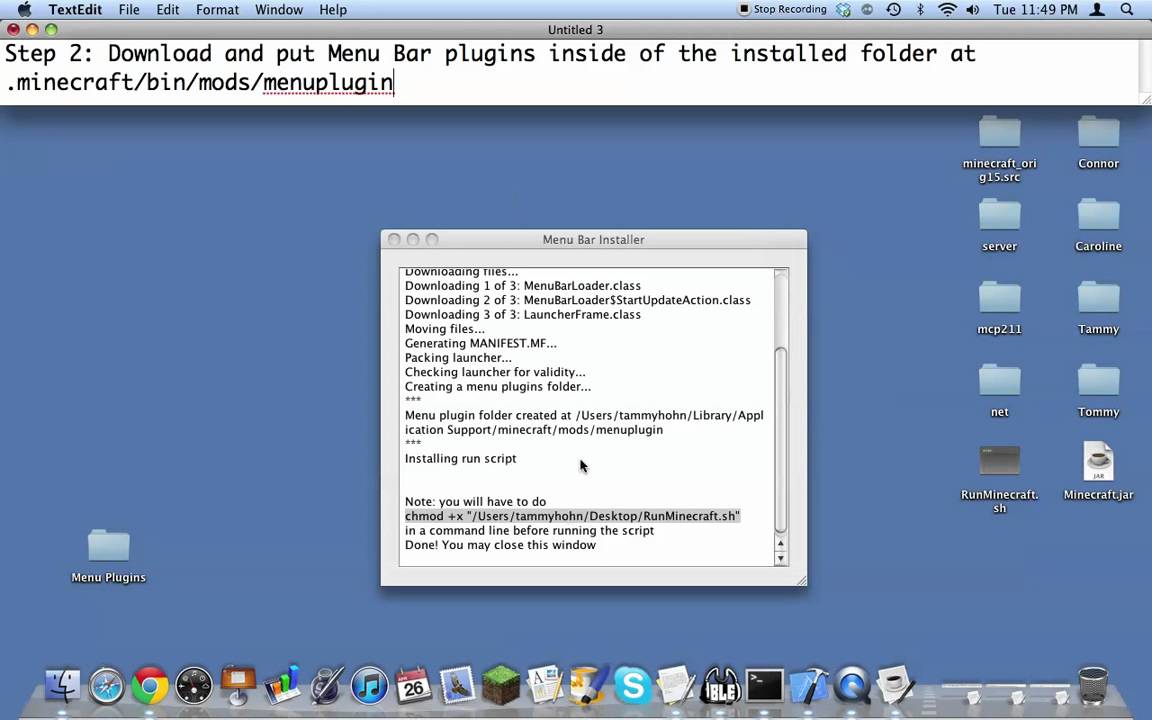 Minecraft Menu Bar Installer v1.3 Demonstration - YouTube