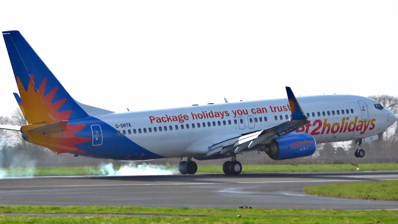 Windy Plane Spotting at Liverpool Airport, Jet2 737-800 Charter ...